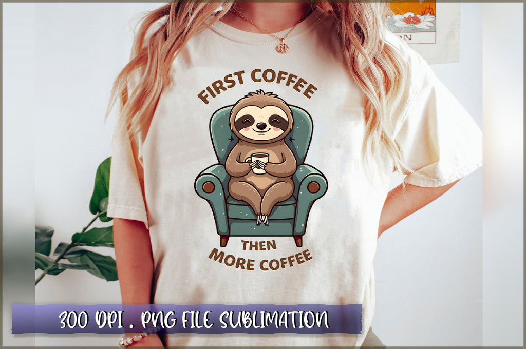 First coffee, then more coffee Sublimation - So Fontsy