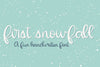First Snowfall, a cute handwritten font, cursive script - So Fontsy