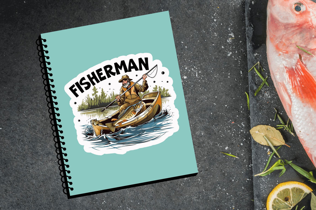 Fisherman Sticker Design - So Fontsy