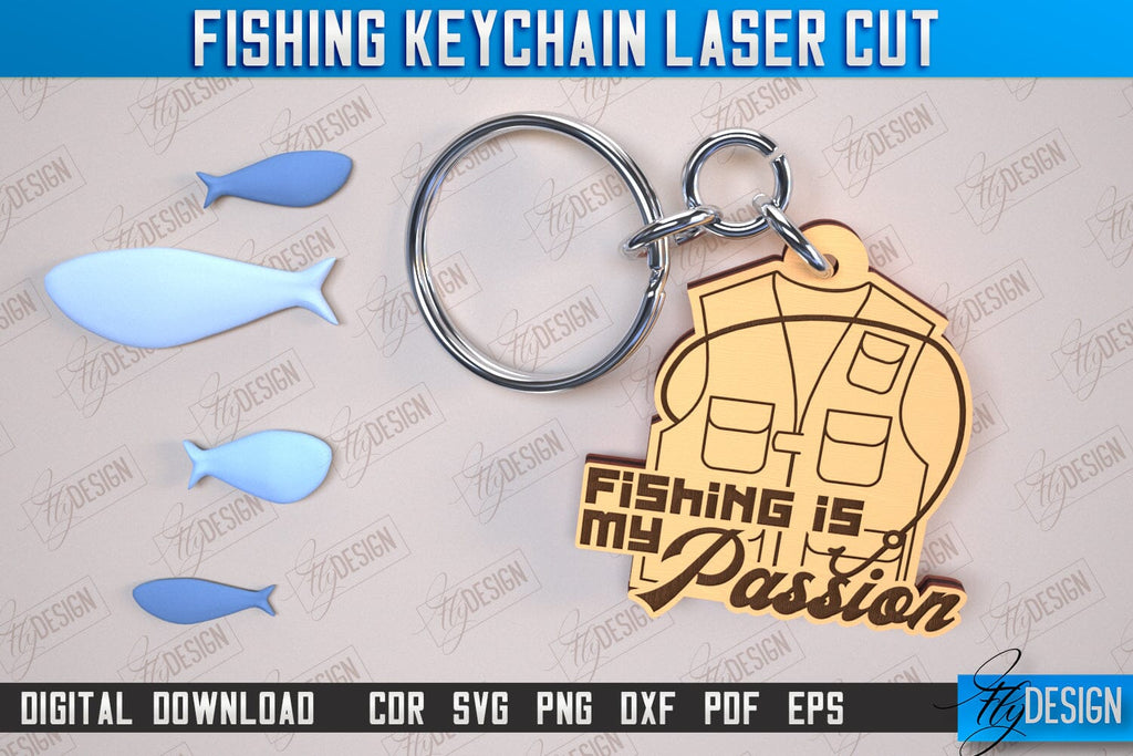 Fishing Keychain Laser Cut | Keychain Inscriptions | Gift for Fisherman ...