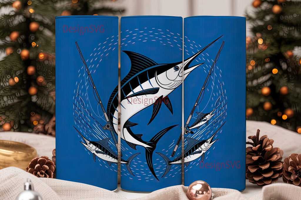 Fishing Marlin 20oz Tumbler Wrap - So Fontsy