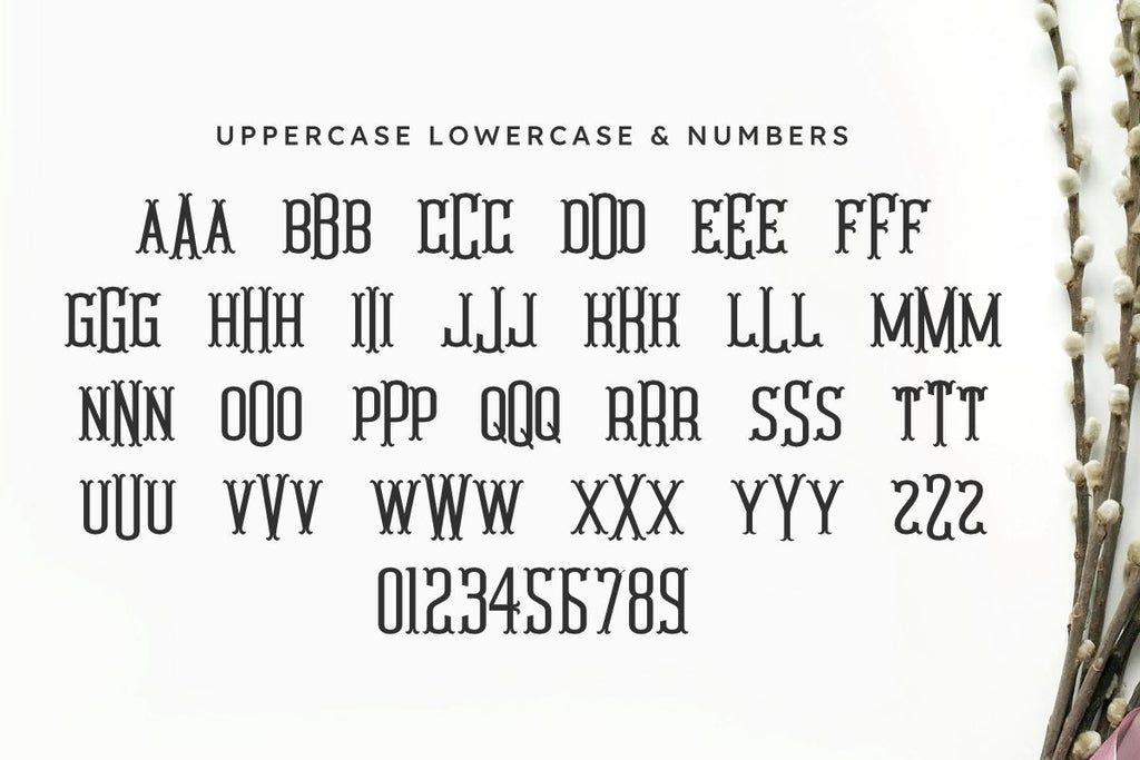 Fishtail Monogram - Monogram Font - So Fontsy