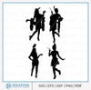 Flapper Girls silhouette Flapper, Flapper Girls Svg, 1920 Women SVG ...