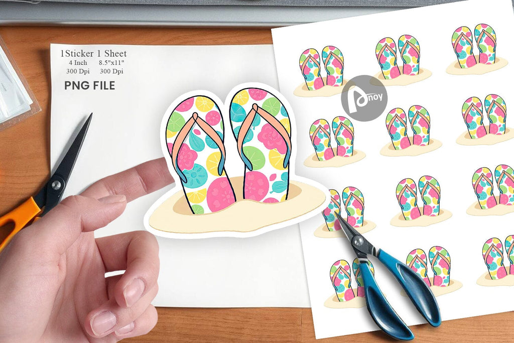 Flip-Flops Sticker - So Fontsy
