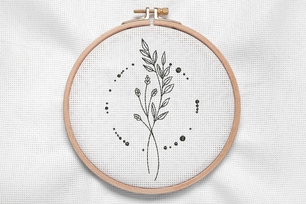 Floral Branch for Machine Embroidery - So Fontsy