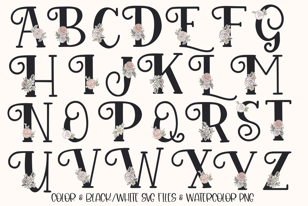 Monogram SVG Bundle, Doodle Letters Monogram Fonts, Doodle Letters PNG ...
