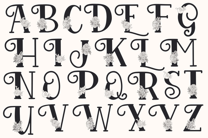 Monogram SVG Bundle, Doodle Letters Monogram Fonts, Doodle Letters PNG ...