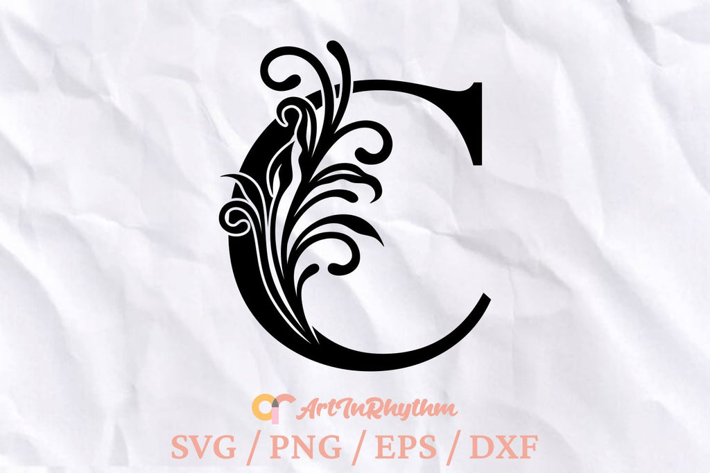 Floral Monogram Letters Svg, Floral Alphabet Monogram Svg, Monograms ...