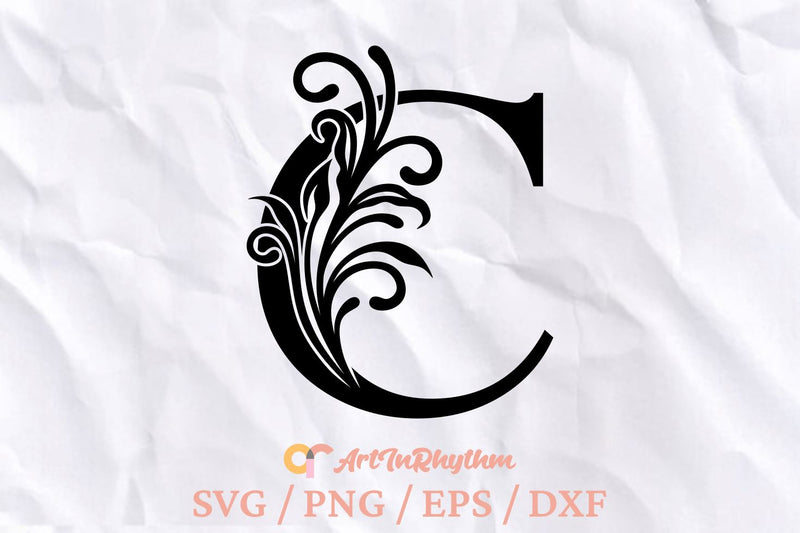 Floral Monogram Letters Svg, Floral Alphabet Monogram Svg, Monograms ...