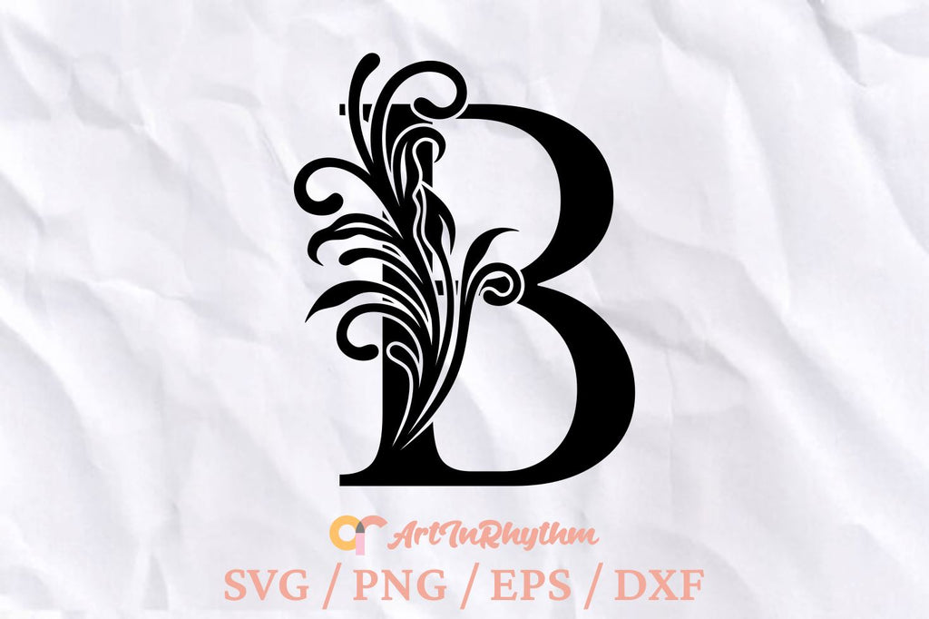 Floral Monogram Letters Svg, Floral Alphabet Monogram Svg, Monograms ...