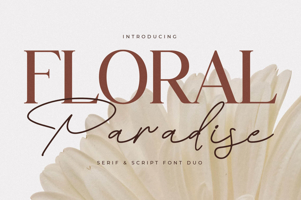 Floral Paradise Font Duo - So Fontsy
