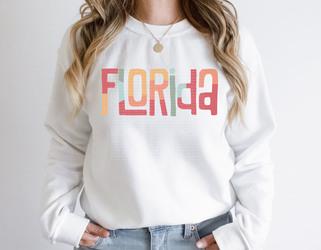 Florida Retro Typography PNG | Vintage State Name Design | Sublimation ...