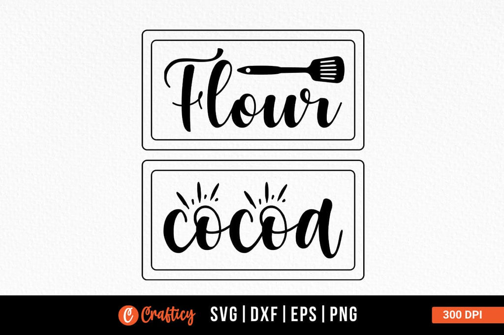 Flour cocoa SVG Design - So Fontsy