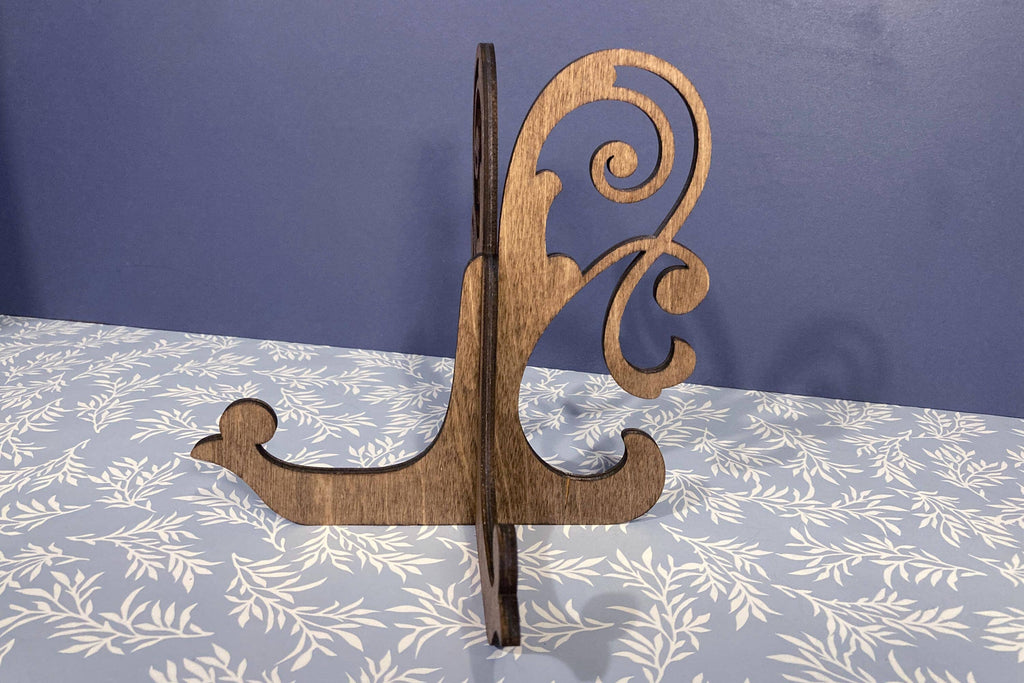Flourish Easel Art Stand and Coffee Sign SVG laser cut files - So Fontsy