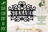 Flower flourish design name sign svg laser cut file - So Fontsy