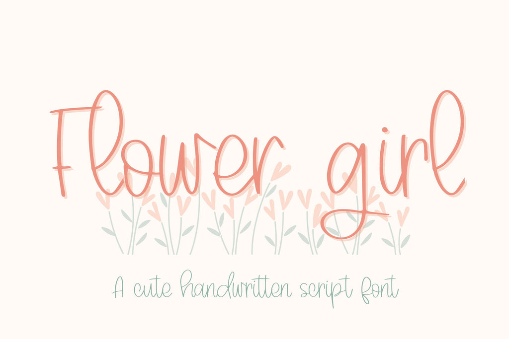 Flower Girl, Cute Handwritten Script - So Fontsy