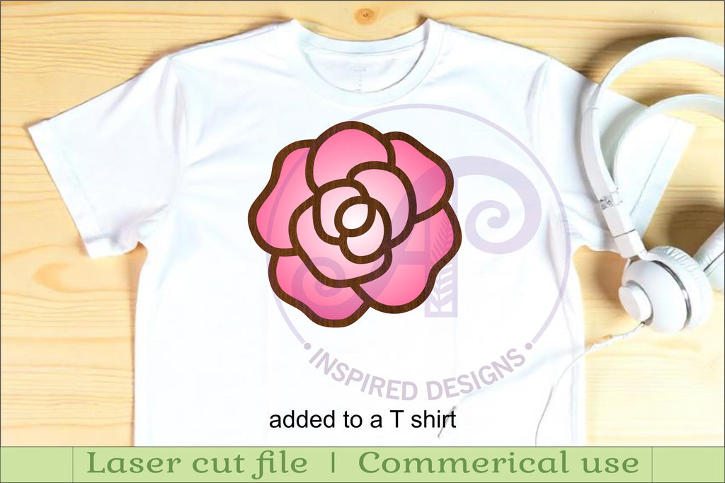 Flower two layer laser cut outs SVG file d5 - So Fontsy