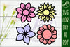 Flower two layer laser cut outs SVG files set 2 - So Fontsy