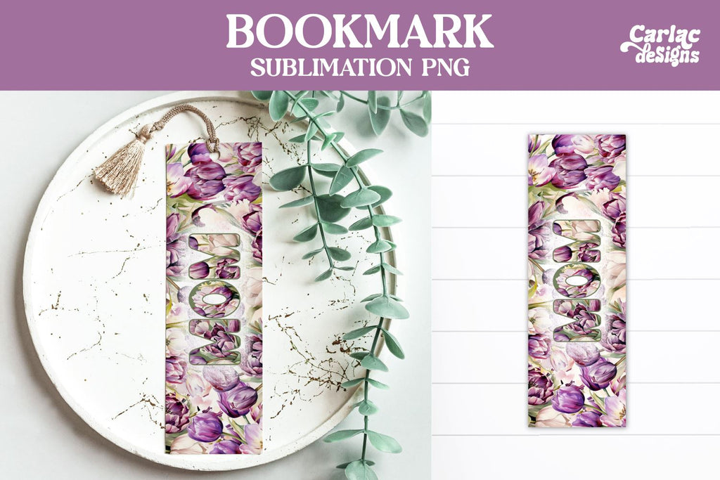 Flowers Bookmark, Printable Bookmark - So Fontsy