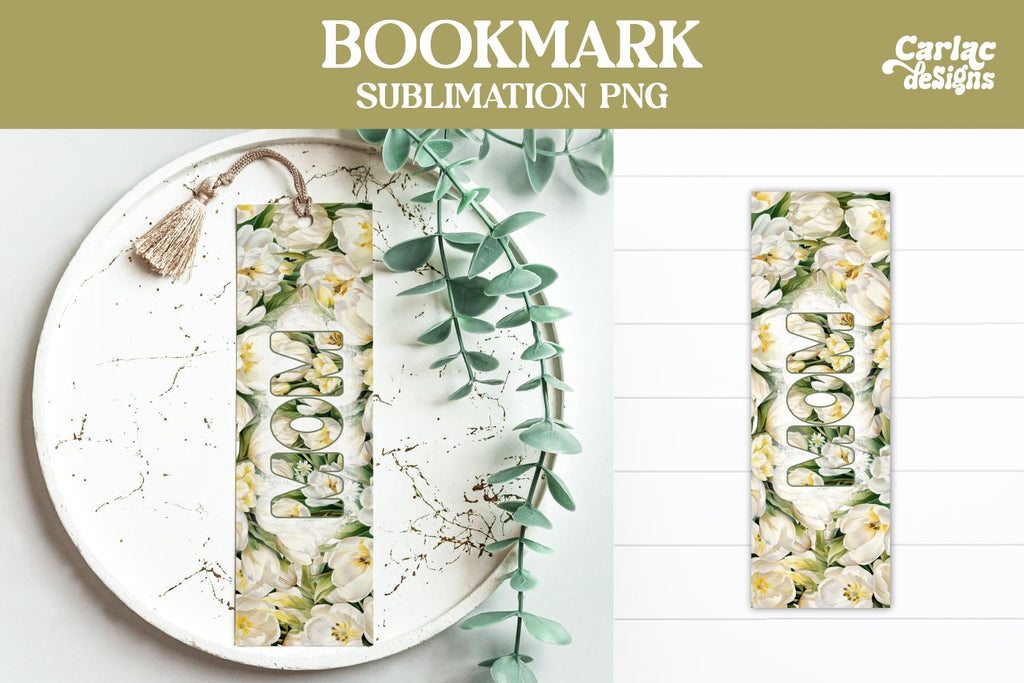 Flowers Bookmark, Printable Bookmark - So Fontsy