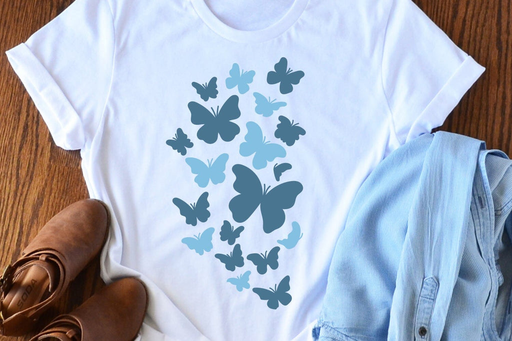 Fluttering Butterflies | Butterfly SVG Cut File - So Fontsy