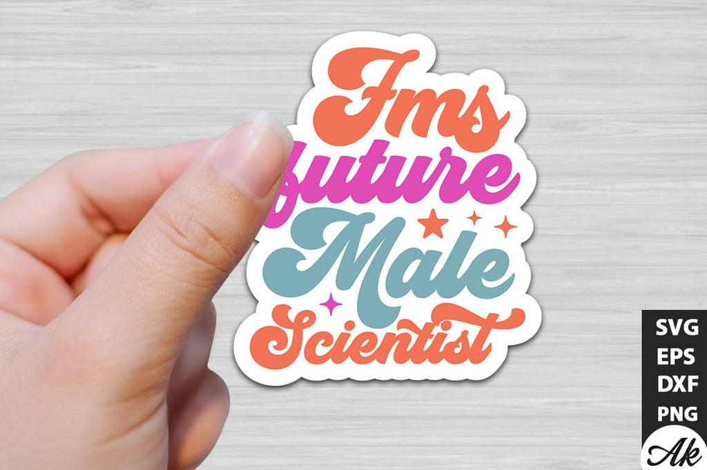 Fms future male scientist Stickers Design - So Fontsy