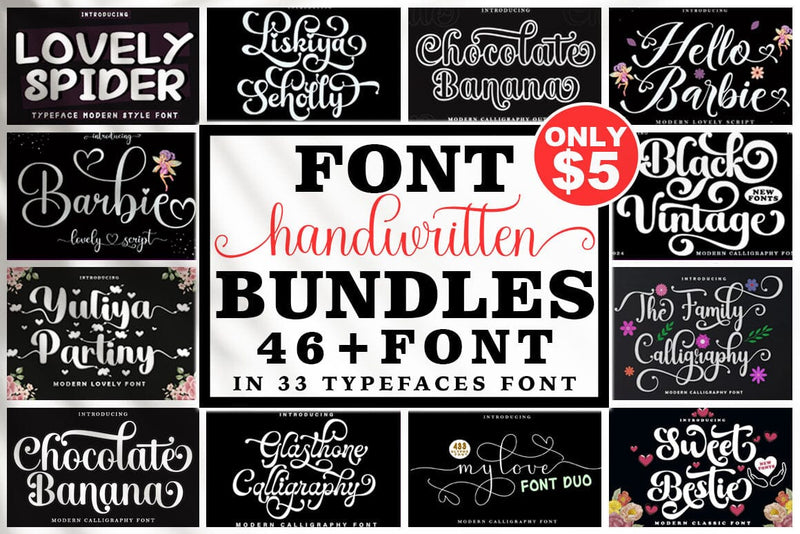 Font Handwritten Bundles - So Fontsy