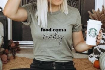 Food Coma Ready Thanksgiving SVG - So Fontsy