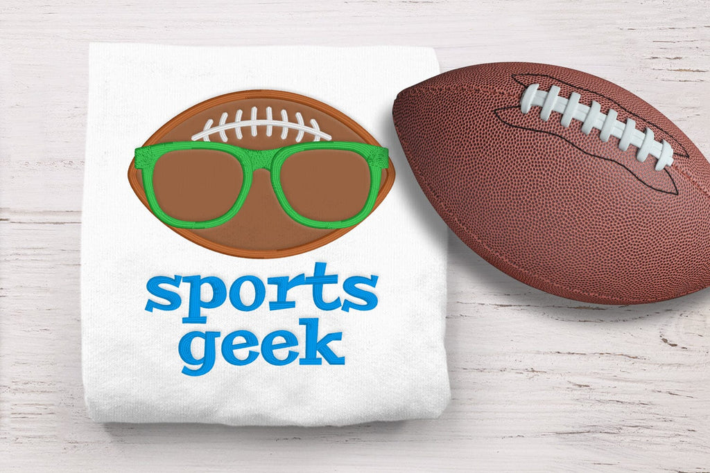 Football Geek Applique Embroidery - So Fontsy
