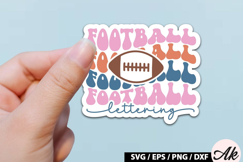 Football lettering Retro Stickers - So Fontsy