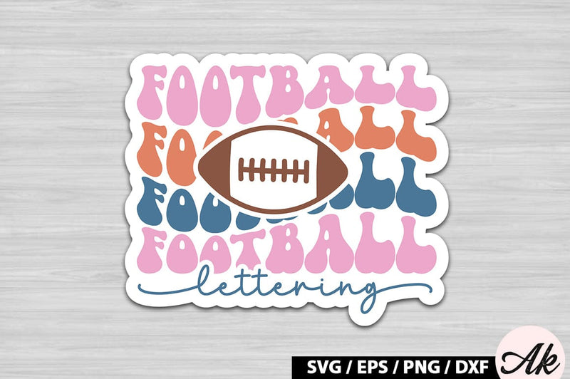 Football lettering Retro Stickers - So Fontsy