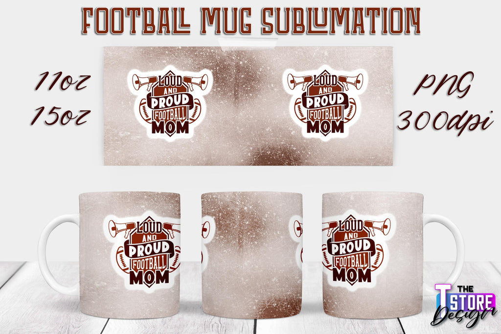 Football Mug PNG Design | Football Mug 11oz 15oz PNG | Sports Mom PNG ...