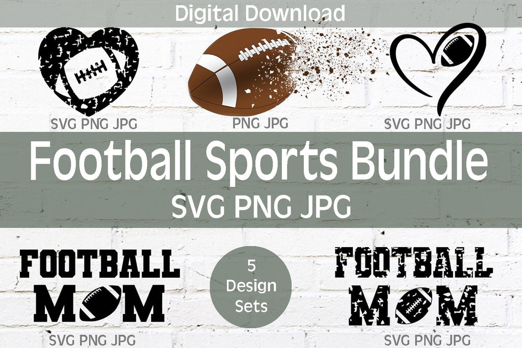 Football Sports Bundle SVG PNG JPG - So Fontsy