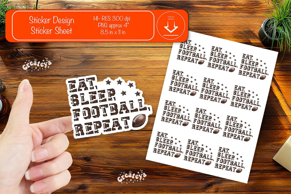 Football Stickers PNG printable stickers Print and cut stickers ...