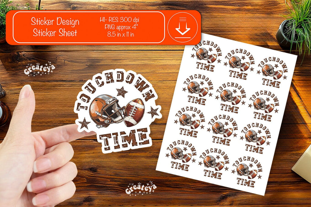 Football Stickers PNG printable stickers Print and cut stickers ...