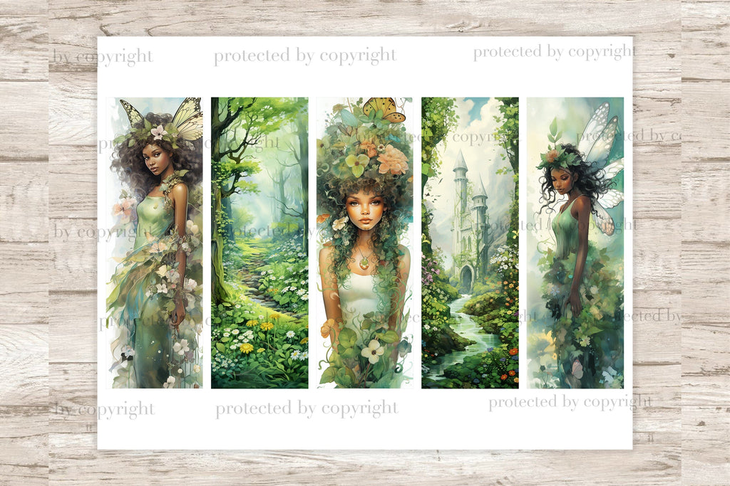 Forest Fairy Bookmarks Printable | Print And Cut Set - So Fontsy