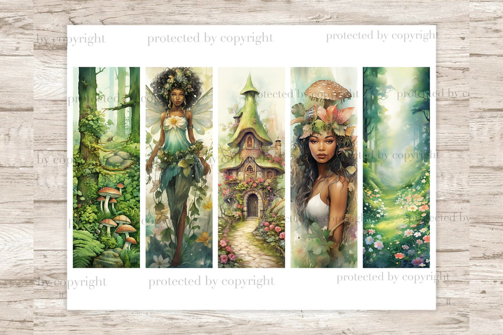 Forest Fairy Bookmarks Printable | Print And Cut Set - So Fontsy