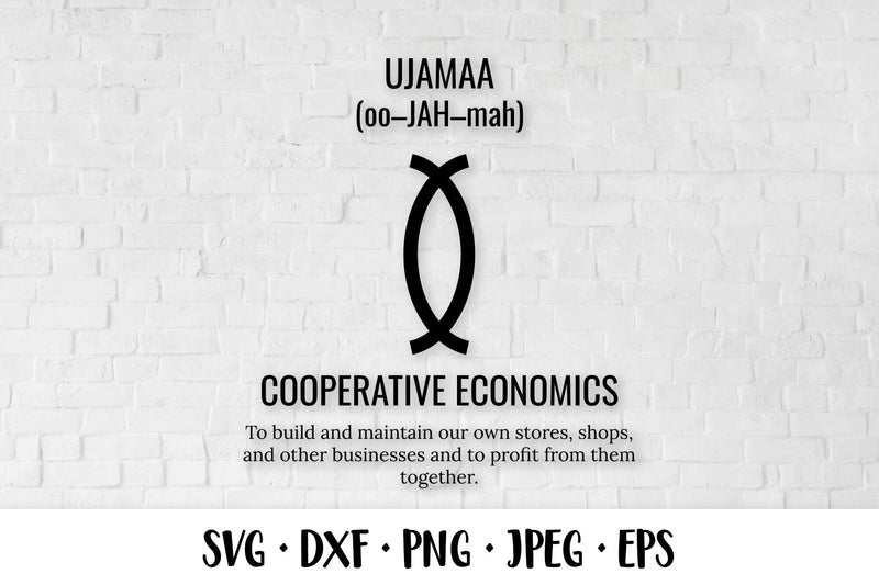 Fourth day of Kwanzaa SVG. Seven Principles of Kwanzaa sign - So Fontsy