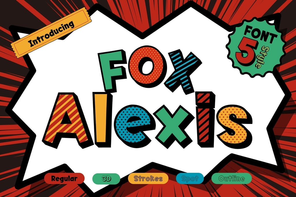 Fox Alexis Fonts 5 Style - So Fontsy