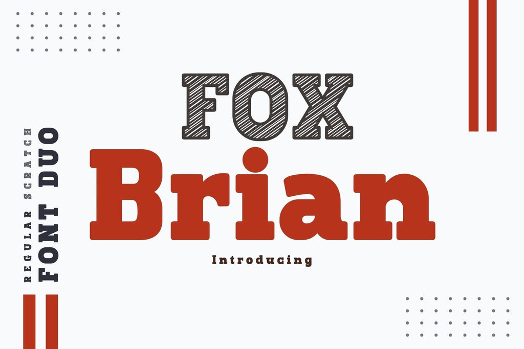 Fox Brian & Fox Brian Scratch font - So Fontsy