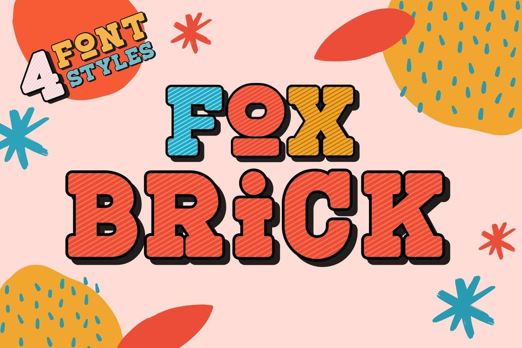 Fox Brick 4 Font Styles - So Fontsy