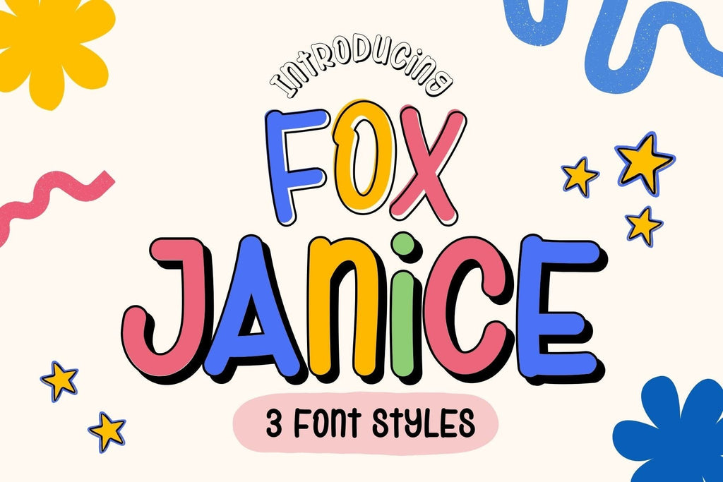 Fox Janice: 3 Font Styles - So Fontsy