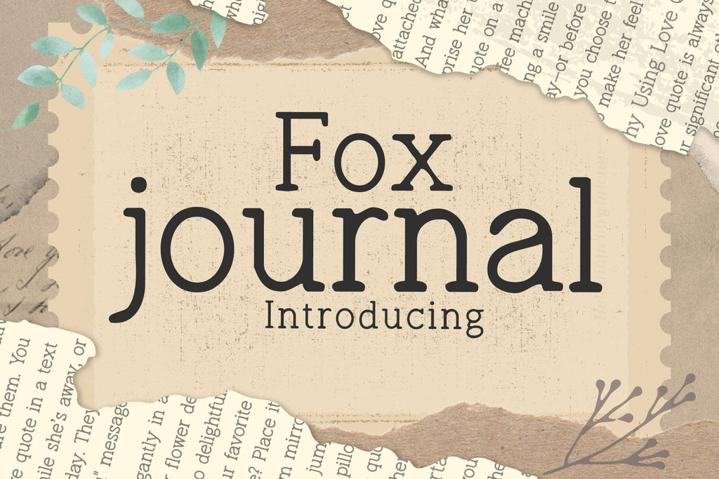 Fox Journal Font - So Fontsy