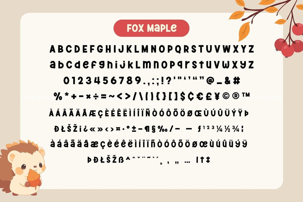 Fox Maple Trio Font - So Fontsy