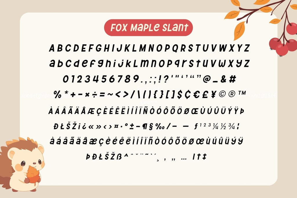 Fox Maple Trio Font - So Fontsy