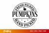 Fresh picked pumpkins hand picked SVG Design - So Fontsy