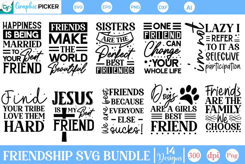 Friendship SVG Bundle, Best Friend SVG Bundle, Friendship SVG ...