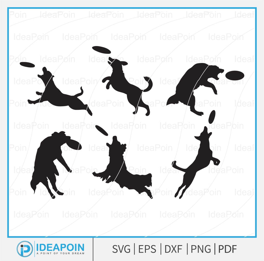 Frisbee Dog svg, Jumping Dog Svg, Frisbee Dog Svg Bundle, Dog With ...