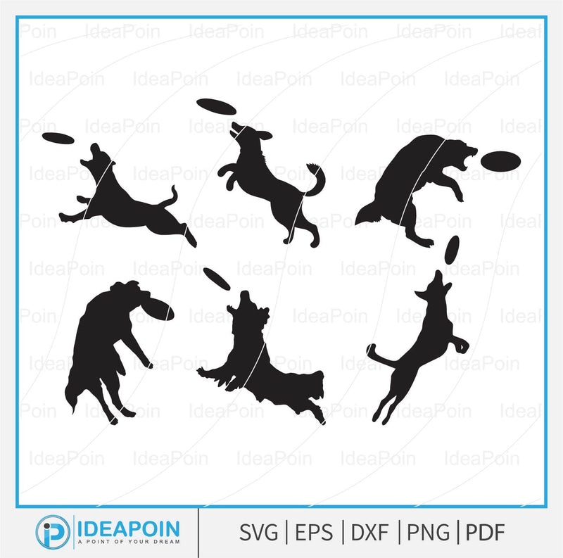 Frisbee Dog svg, Jumping Dog Svg, Frisbee Dog Svg Bundle, Dog With ...