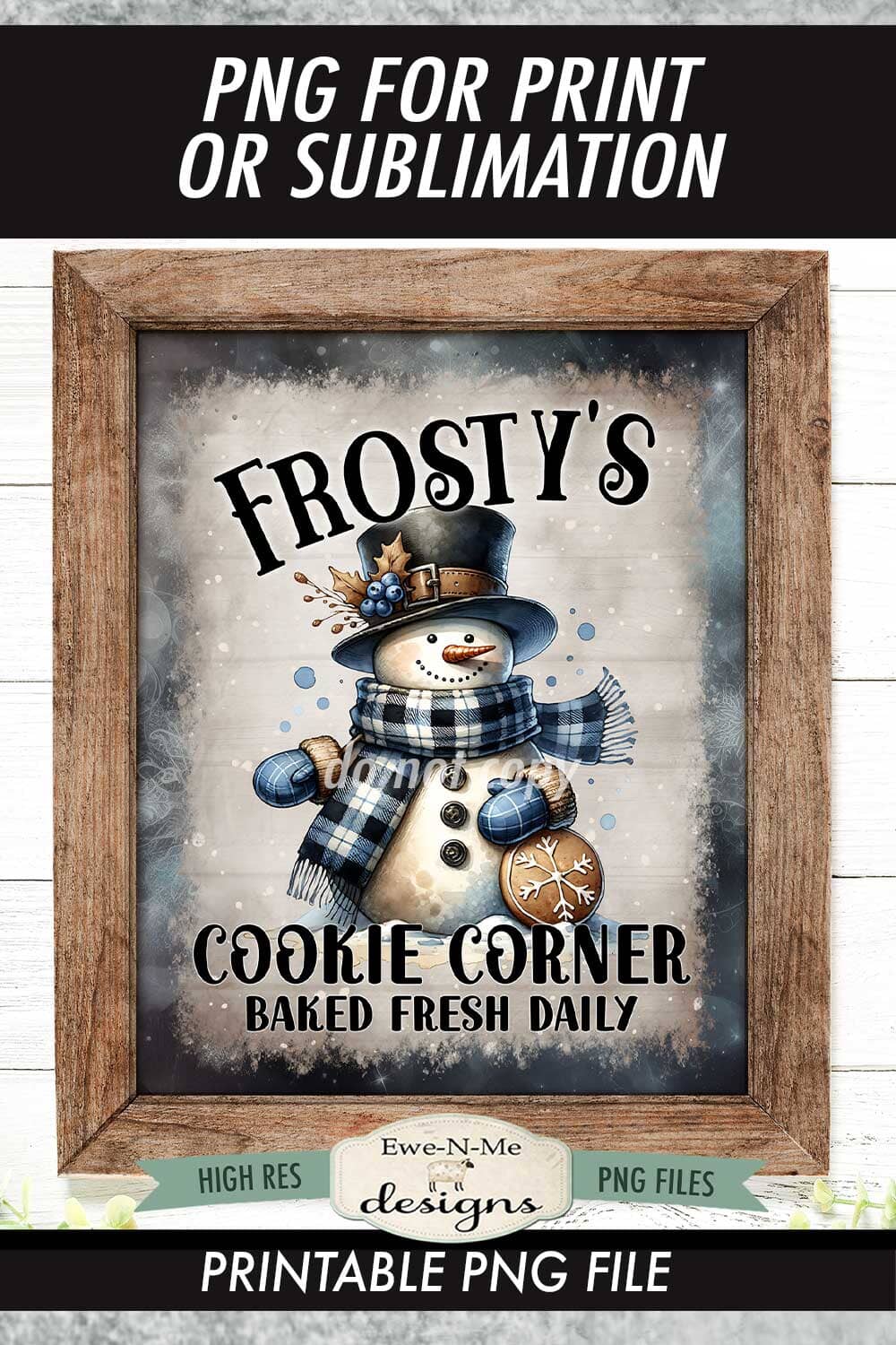 Frostys Cookie Corner Sublimation Design | Vintage Sign PNG - So Fontsy